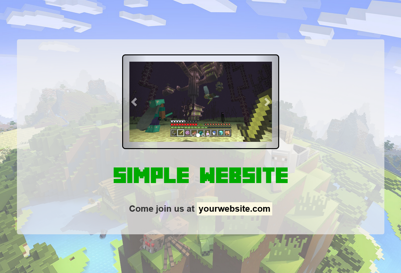 Simple Website | SpigotMC - High Performance Minecraft